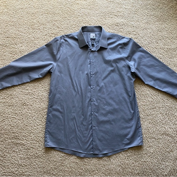 jf j.ferrar | Shirts | Mens Jf Jferrar Gray Super Slim Fit Dress Shirt ...